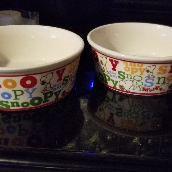 Other | Snoopy Small Dog Dishes 2 | Poshmark